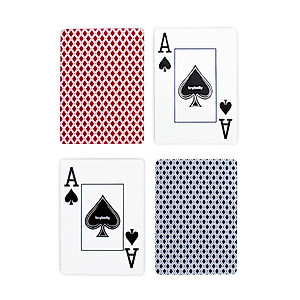 Brybelly 12 Decks of Playing Cards|Poker Wide Size (6 Red/6 Blue)|Plastic Coated Cards for Poker, Blackjack| Jumbo Index
