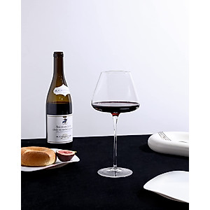 UBENKAKU Wine Glasses Set of 4, 25 OzExtra Large Premium Crystal Burgundy Martini Glasses Set of 4 Thin Rim Long Stem for Red or White Daily Use Wedding Anniversary or Birthday Gift