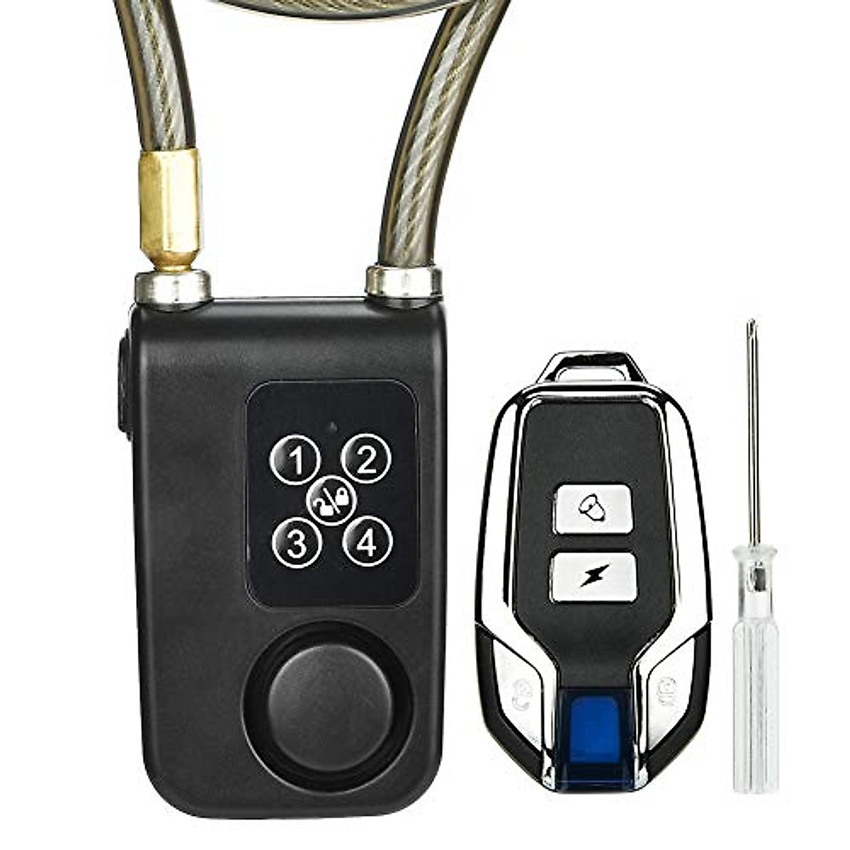 Bicycle Chain Lock, Motorcycle Alarm Lock, Alarm Lock, Road Bike for Indoor and Outdoor use for Electric Bike Motorcycle