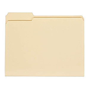 Office Depot File Folders, 1/3 Cut, Letter Size, 30% Recycled, Manila, Pack of 100, 810838