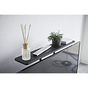 Yamazaki Home Smart VESA-Compliant TV Shelf floating shelves, One Size, Black