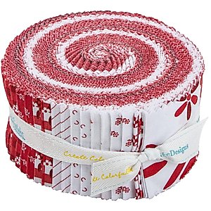 Christopher Thompson Cheerfully Red 40 2.5-inch Strips Jelly Roll Riley Blake RP-13310-40