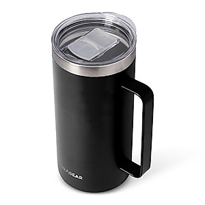 Hydragear Roast Double-Wall Insulated Stainless Steel Mug - 25 Oz - Black Powder Coat