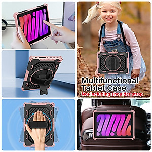 TASSKTO Case for Fire HD 8 & HD8 Plus Tablet 12th/10th Generation 2024/2022/2020Release with 360 Rotating Kickstand Hand Strap, Also for iPhone Nokia Sony Rugged Case