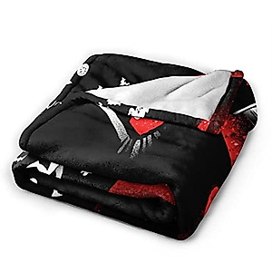 Horror Movie Blanket Flannel Ultra-Soft Plush Throw Super Fuzzy Warm Lightweight Thermal Fleece All Season Cozy Blankets for Travel Office Outdoor Home Couch Living Room Bed Sofa 50"X40"