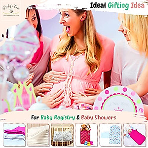 BABYS CARE Crib Nursery Organizer, 100% Organic Cotton 2 Pockets Organizer for Baby Essentials, Baby Cribs and Toys, Hanging Nursery Decor Baby Gifts (Rainbow, 12.5"x6.5", 0-6 Years)