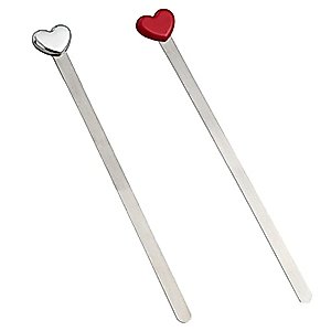 ARFUKA Bookmarks Love Heart Shaped Metal Bookmark Reading Book Markers Gifts for Women, Kids, Teens Girls, Readers and Book Lovers Pack of 2