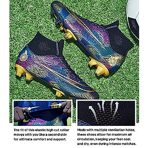 Men's Women's Unisex Soccer Cleats FG/AG Soccer Shoes Indoor Outdoor Turf Firm Ground High-top Spikes Younth Professional Training Football Boots