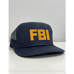 Promotion & Beyond FBI Navy (Gold Text) Investigation Halloween Costume Adjustable Unisex Sports Baseball Hat Cap for Daily Use