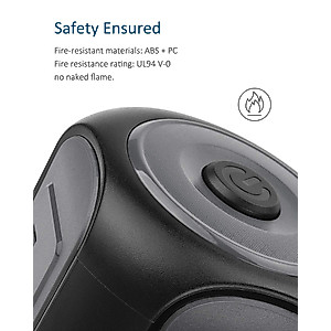 SUPERDANNY USB Surge Protector with 9 AC 4 USB Ports 9.8ft Multiple Electrical Outlet Extender for Home Office Dorm, Black/Wood Grain