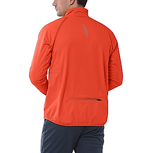 33,000ft Men's Cycling Jacket Long Sleeve, Waterproof Running Bike Vest Outerwear Reflective Windproof Sleeveless Jacket