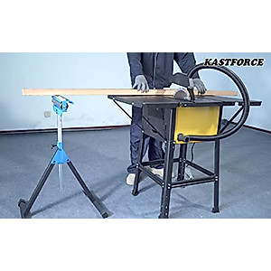KASTFORCE Heavy-Duty Roller Stand 300 Lbs 136kg Loading Capacity (3 in 1 Roller), Adjustable Miter Saw Extension, Folds Flat for Easy Storage, 2 Inch (50mm) Stainless Steel Roller KF3012