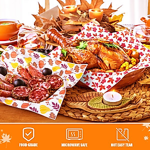 240Pcs Wax Paper Dry Waxed Deli Paper Sheet 12x12 inch Sandwich Wrap Paper Pumpkin Maple Leaf Checkered Decorative Parchment Paper Food Basket Liners for Home Kitchen Picnic Party