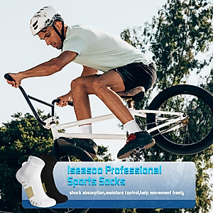 Iseasoo Copper Compression Socks for Men & Women Circulation-Ankle Plantar Fasciitis Socks Support for Athletic Running