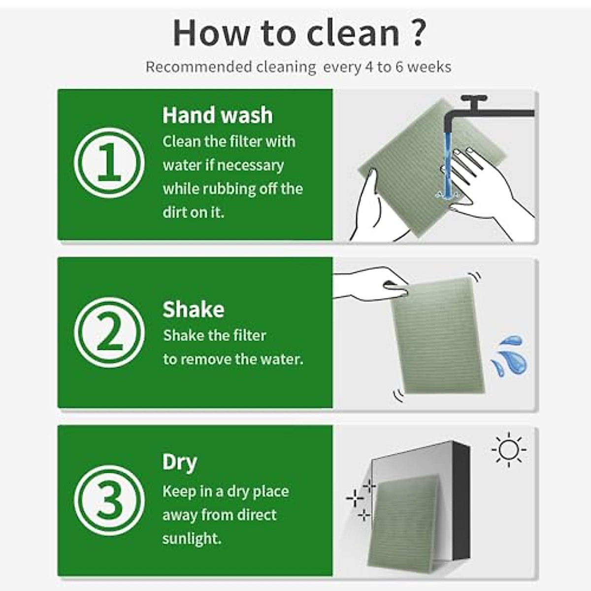 Originallife Washable Reusable Air Cleaning Filter, 9" x 15" Compatible With 3M Filtrete FAPF02, FAPF02-4, FAPF02-6, RAP.010915, RAP.01091,Replace HEPA Filter