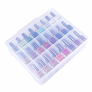 Kissbuty Universal Nail Polish Holder Organizer for 48 Bottles Adjustable Dividers Space Saver