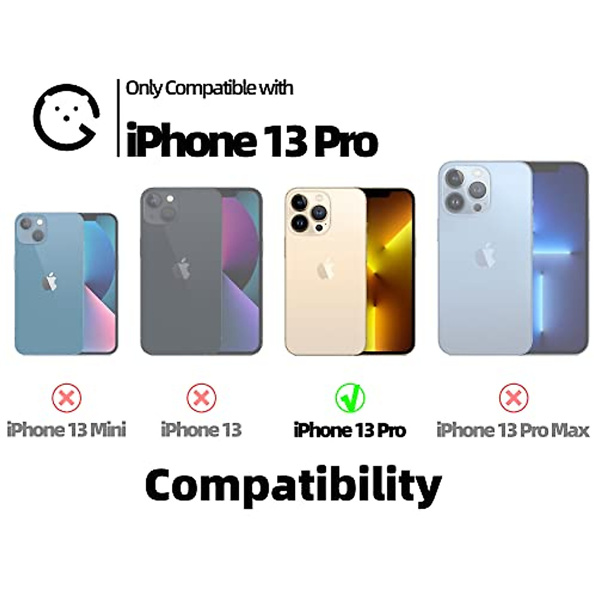 Ginkgonut Compatible with iPhone 13 Pro Case for Women/Girls, Cute 3D Laid Desgin Soft Silicone Shockproof Raised Bumper Corners Case for iPhone 13 Pro（White）