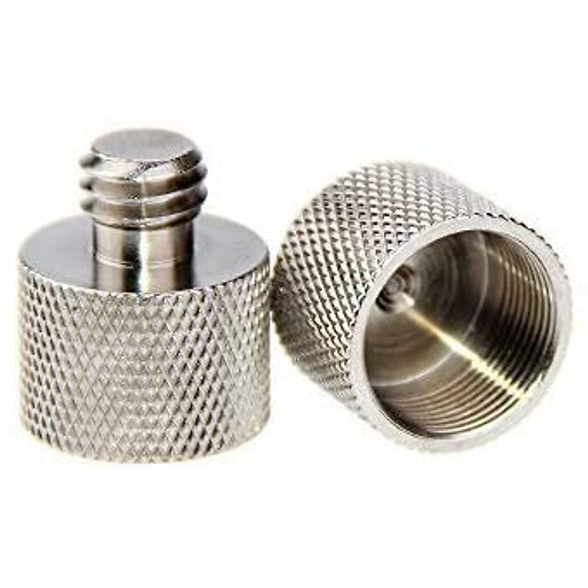 CAMVATE 2 Pieces 3/8"-16 Male to 5/8"-27 Female Thread Adapter for Microphone Mounts and Stands - 1359
