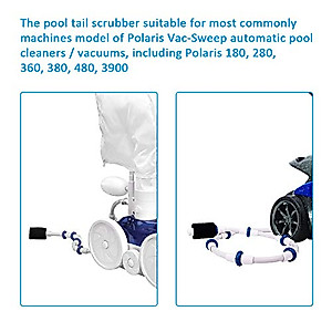 Pool Sweep Hose Tail Scrubber Replacement for Polaris, CoiTek High Density 12 Pack Pool Cleaner Sweep Hose Scrubber Replacement Fits for Polaris 180, 280, 360, 380, 480, 3900 Pool Filter Cleaner Parts