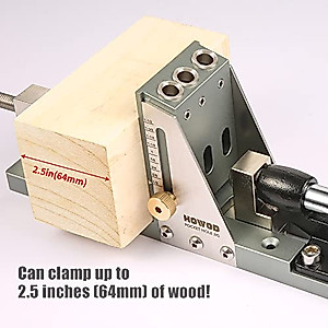 HOWOD Pocket Hole Jig Kit, Professional and Upgraded All-Metal Pocket Screw Jig. (Metal)