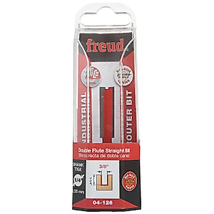 Freud 04-126 Double Flute Straight Bit, 3/8", 1-pk