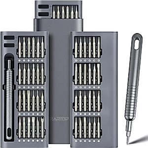 RARTOP Screwdriver - 51 in 1 Screwdriver Set with 48Pcs Mini Screwdriver Bits, Magnetic Screwdriver Phillips, Slotted, Square, Torx, Hex, Screwdriver Hand Tool Set for Electronics Repair