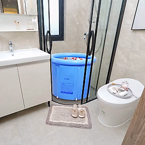 Inflatable Portable Bathtub Ice Bath Tub foldable bathtub plastic Bath Tub Portable Soaking Tub Inflatable Spa tub bathing tub For Adult Bathroom Foldable tub Adult size Large size