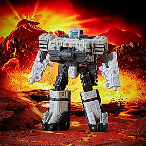 Transformers Toys Generations War for Cybertron: Kingdom Deluxe WFC-K33 Autobot Slammer Action Figure - Kids Ages 8 and Up, 5.5-inch