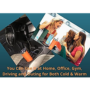 SHINYSTAR 20 OZ Double Wall-Vacuum insulated-Stainless-Spill Proof ABS Lid- Reusable-Warm & Cold-Coffee Thermos-Smoothie Cup with 1 straw and 2 brushes