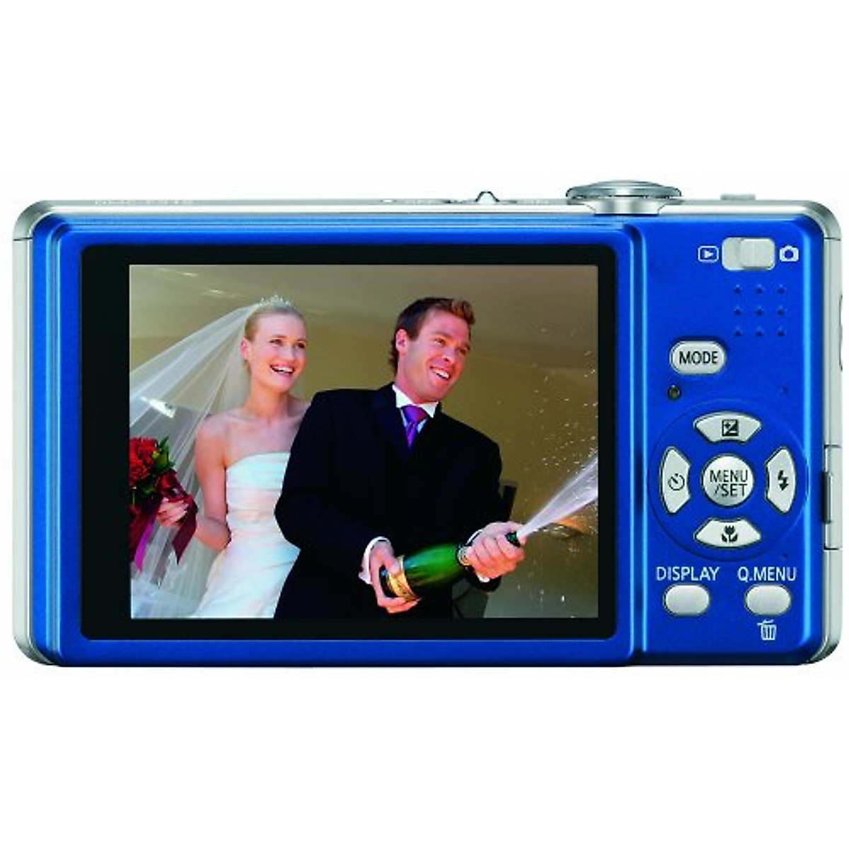 Panasonic Lumix DMC-FS15 12MP Digital Camera with 5x MEGA Optical Image Stabilized Zoom and 2.7 inch LCD (Blue)