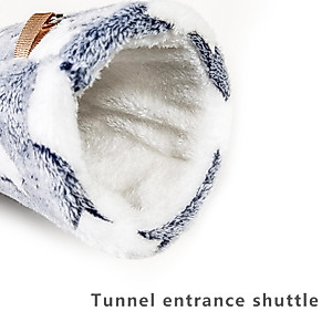 AZVNMT Mouse cage Accessory, Hanging Climbing Tunnel, Hamster, Guinea Pig, Ferret, Squirrel, Warm Winter Hiding Place, Hammock Plush Toy