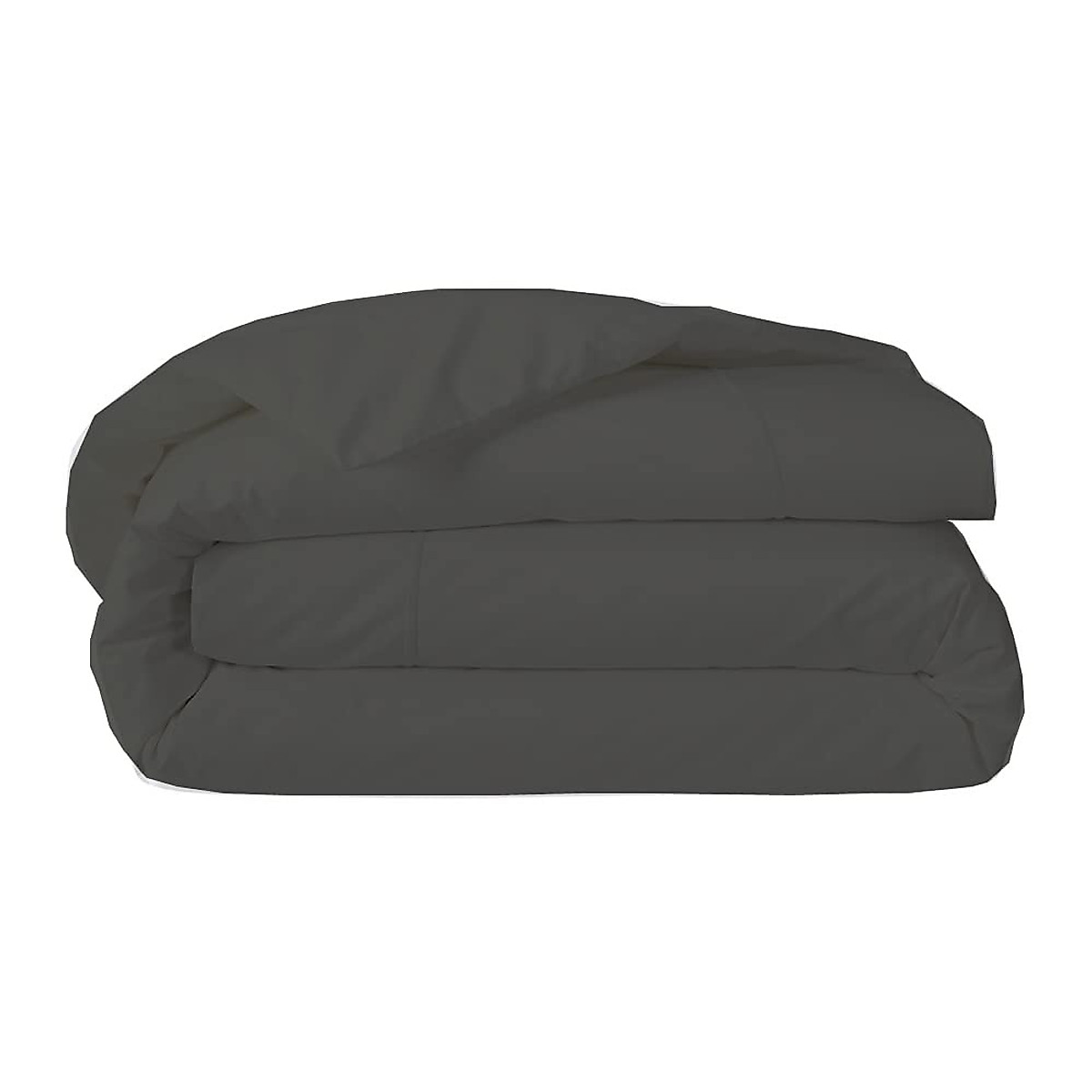 Duver Cover Dark Grey Duvet Covers Super King Size- Washed Cotton Like Soft Duvet Cover Set 3 Pieces with Zipper Closure, 1 Duvet Cover 98X108 inches and 2 Pillow Cases (Super King-Dark Grey Solid)