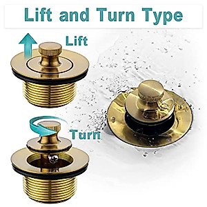 BESTILL Bathtub Drain Kit and Overflow Faceplate, Champagne Bronze