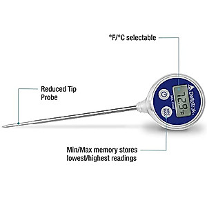 DeltaTrak 11040 Professional Digital Meat Themometer Waterproof for Kitchen, Food Cooking, Grill, BBQ, Smoker, Candy, Coffee, Blue