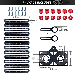 SUNLFPROD Multi Angle Measuring Ruler Pro, Universal Multi Angle Tool, 12-Sided Aluminum Alloy Full Metal Angle Measurement & Opening Locator, Tile Holes Measure Ruler with 5-Hole Positioning Aperture