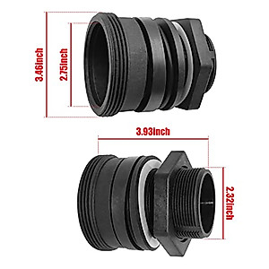 154714 Bulkhead Replacement Kit Compatible with 2-inch Triton II Pool and Spa Sand Filter, Aftermarket Part