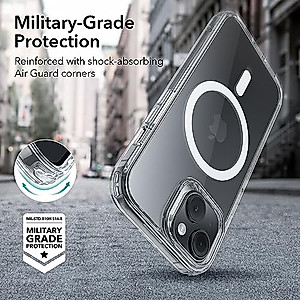 ESR for iPhone 15 Case, Compatible with MagSafe, Military-Grade Protection, Yellowing Resistant, Scratch-Resistant Back, Magnetic Phone Case for iPhone 15, Classic Series, Clear