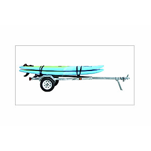 Ruff-Sport Trailer - Galvanized Finish for Kayak, Bicycle, and SUP