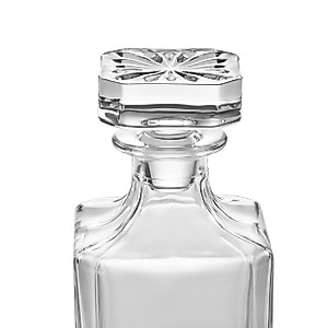 Makerflo Customizable Whiskey Decanter - 750ml Glass Alcohol Decanter with Airtight Bottle Stopper - Ideal Personalized Gift for All Occasions - Clear (1 Piece) - Suitable for engraving.