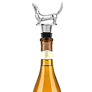 LYWUU Dachshund Dog Shape Wine Bottle Stopper Champagne Cava Prosecco Sparkling Beverage Funny Gifts