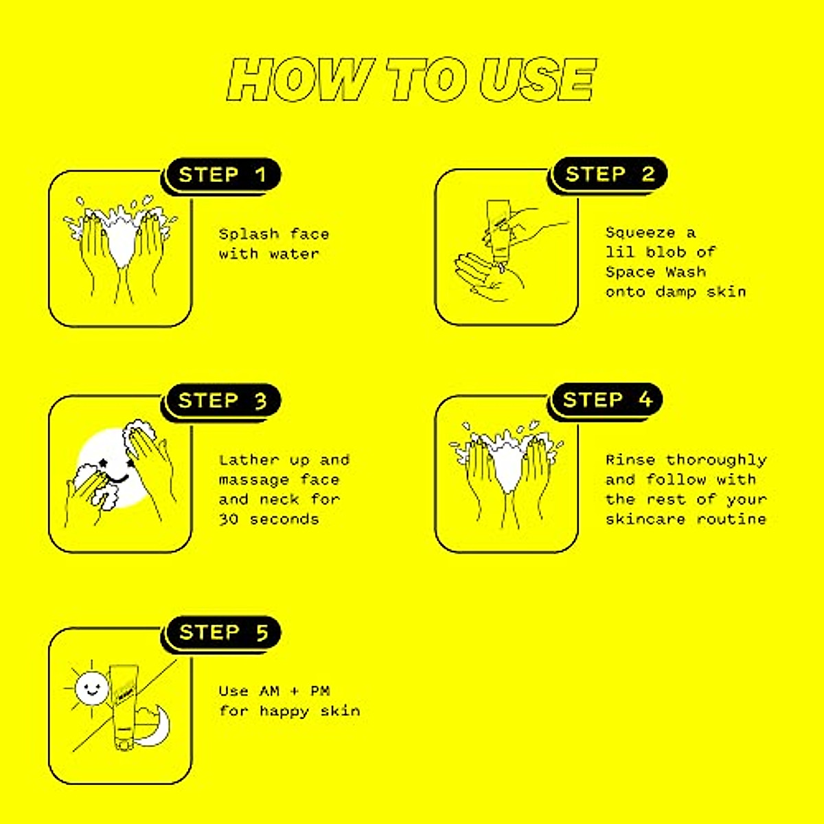 Starface Space Wash Foaming Facial Cleanser, Made with Willow Bark Extract, No Parabens, No Phthalates, No Sulfates, Gentle on All Skin Types, 4.2oz