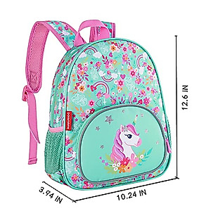 Daaupus 12-Inch girl preschool backpack,Kids Backpack for Boys & Girls, Perfect for Daycare and Preschool, Unique design print backpack for school and travel