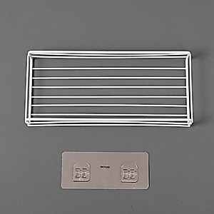 Muellery Adhesive Wall Mounted Shelf Bathroom Kitchen Storage Shower Caddy Rack White TPQU100572