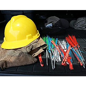 Trail Chasers Ground Markers Yellow 6 Inch Marking Whiskers with Lightweight Non-Rust Aluminum Stakes (Pkg of 25)