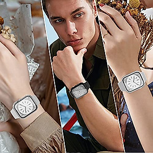 Cover for Apple Watch Series 8/Series 7 45mm, 4-Pack Screen Protector Case Replacement Protective Face Cover for iWatch Series 8/Series 7 45mm Women