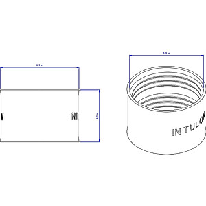 6 inch Tube Portable A/C AC Air Conditioner Exhaust Hose Coupler/Coupling - Counter-clockwise Thread 6CCWCPL