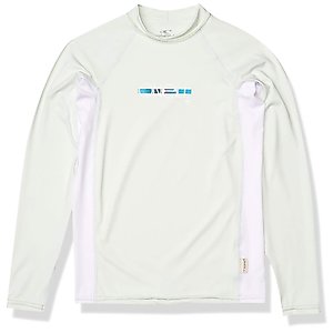 O'Neill Girl's Premium Skins UPF 50+ Long Sleeve Rash Guard, Fresh Mint/White/Fresh Mint, 10