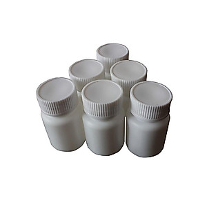 50PCS White Empty Solid Plastic Bottle Case Holder Container Vials Box with Screw Cap for Powder Sample Storage(50ml)