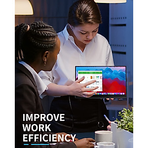 InnoView Portable Monitor 4K Touchscreen - 14 Inch Auto-Rotating FreeSync Touch Screen Monitor, Ultra-Slim Second Screen Frameless Bezel Glass Hd UHD IPS 3840x2160 Dual USB C Laptop Monitor