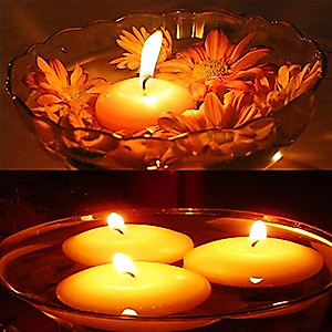 30 Pieces Tea Wax ,Unscented Floating Candles,Smokeless Floating Water Candle for Wedding Party Pool SPA Valentine's Day Bathtub Dinner Christmas Party Decoration (White)